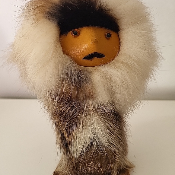 Art | Vintage Handmade In Poland Fur Trimmed Collectible Inuit Doll ...